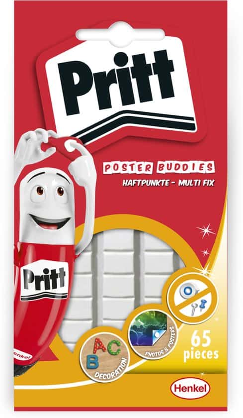 Pritt poster buddies versus Tacky gum - Huisvlijt