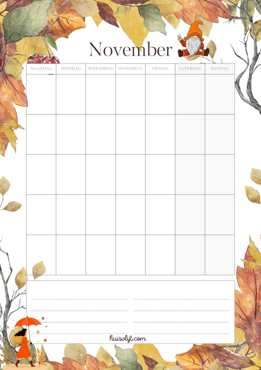 Hallo November: melancholie, gezelligheid en een gratis kalender ...