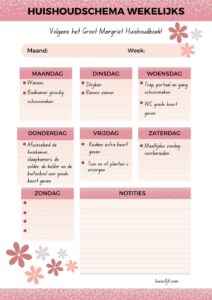 Huishoudschema: is het wat voor jou? En welke is handig? - Huisvlijt