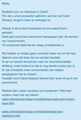 Wat is er met Calvé slasaus gebeurd?! - Huisvlijt