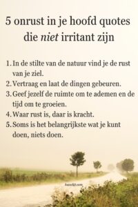 Onrust in je hoofd is net als jeuk - onthaasten - Huisvlijt